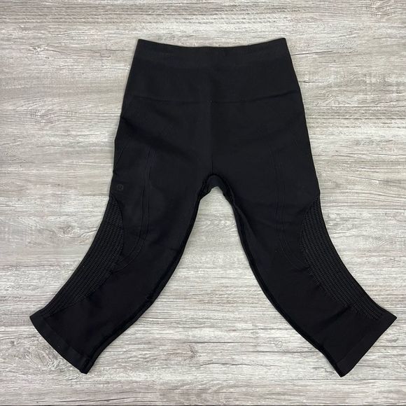 lululemon athletica | Pants & Jumpsuits | Lululemonzone In Crop Black ...
